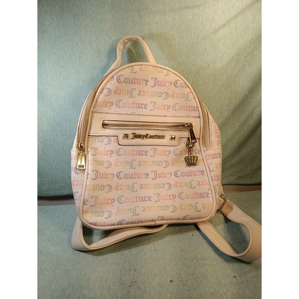Juicy Couture Mini Backpack In White - Gem